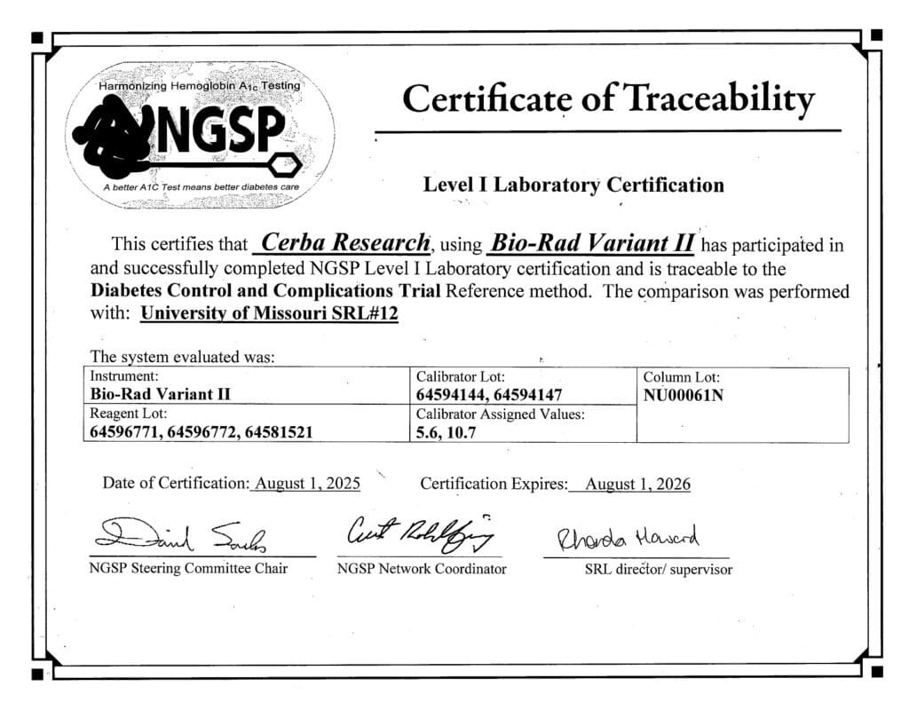 NGSP Certificate 2025-2026 CIRION - Cerba Research